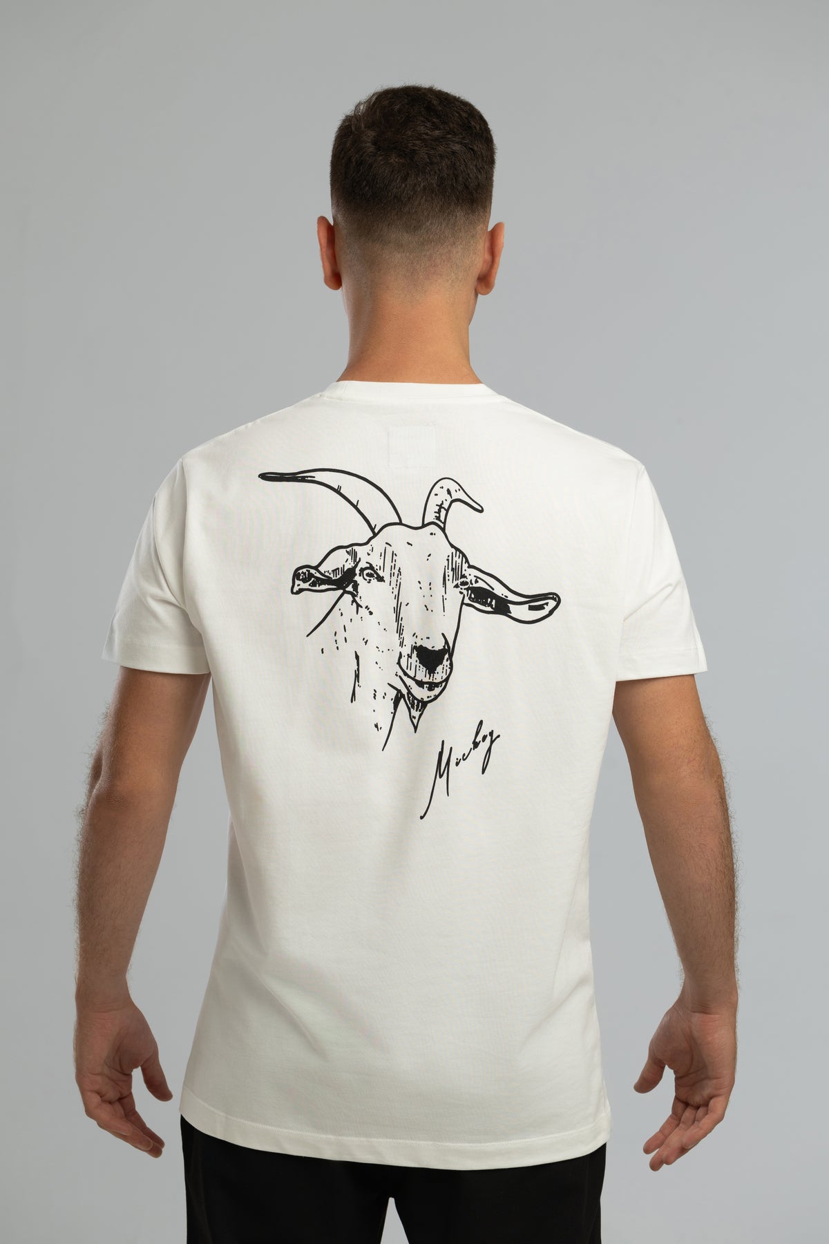 Mickey the Goat Inspired Ecru T-Shirt with Side Wilderness Cooking Log ...
