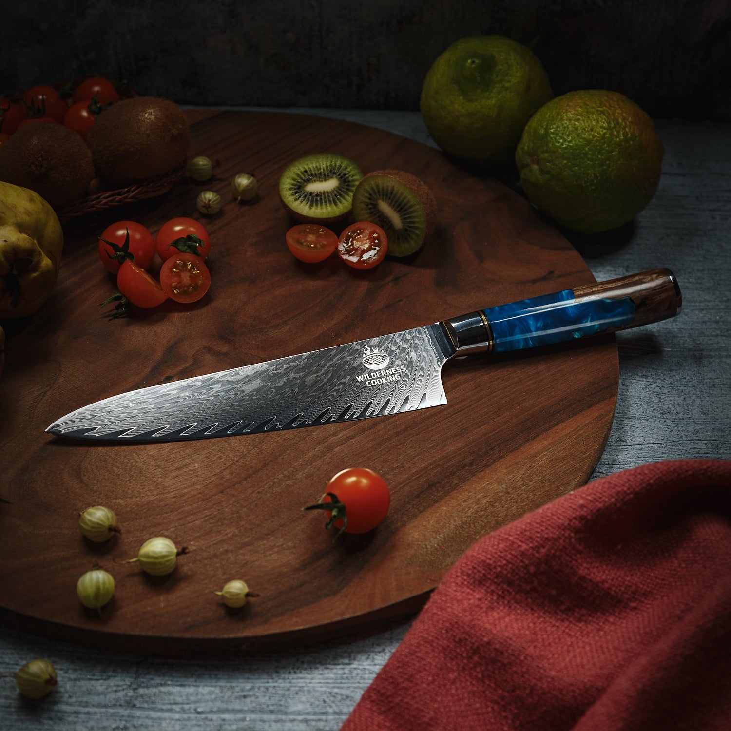 Wilderness Cooking Premium Damascus Chef knife in Gift Box | Home&Wild